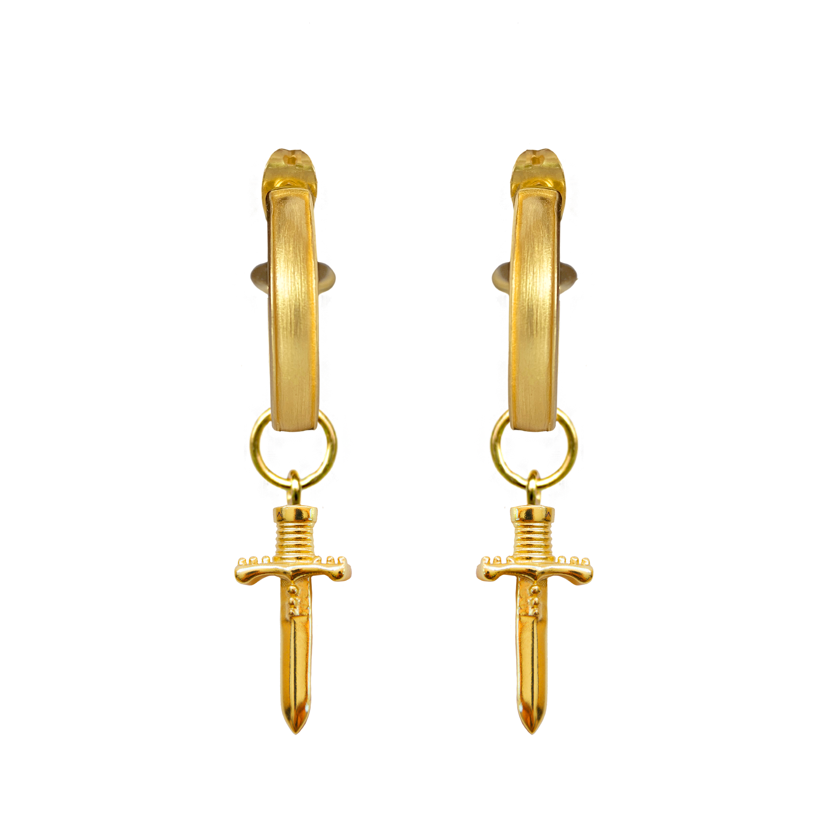 Mountain & Moon - Dagger Mini Hoops - Gold – Blanc Boutique